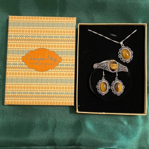 Canyon Sky | Jewelry | Canyon Sky Tiger Eye Jewelry Set | Poshmark